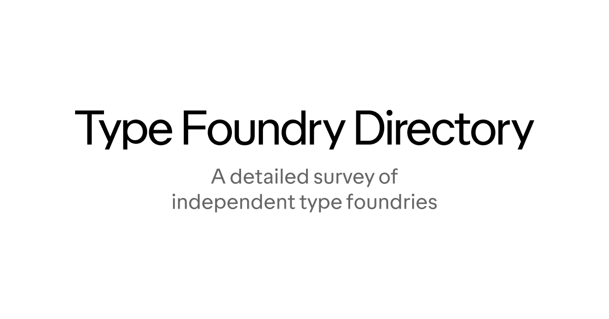 Type Foundry Directory